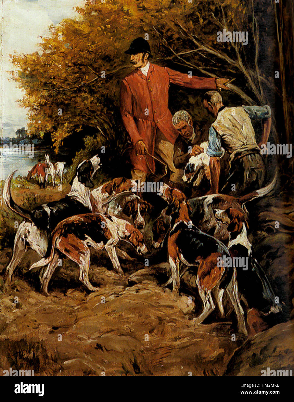 19th century hunting dogs hi-res stock photography and images - Alamy