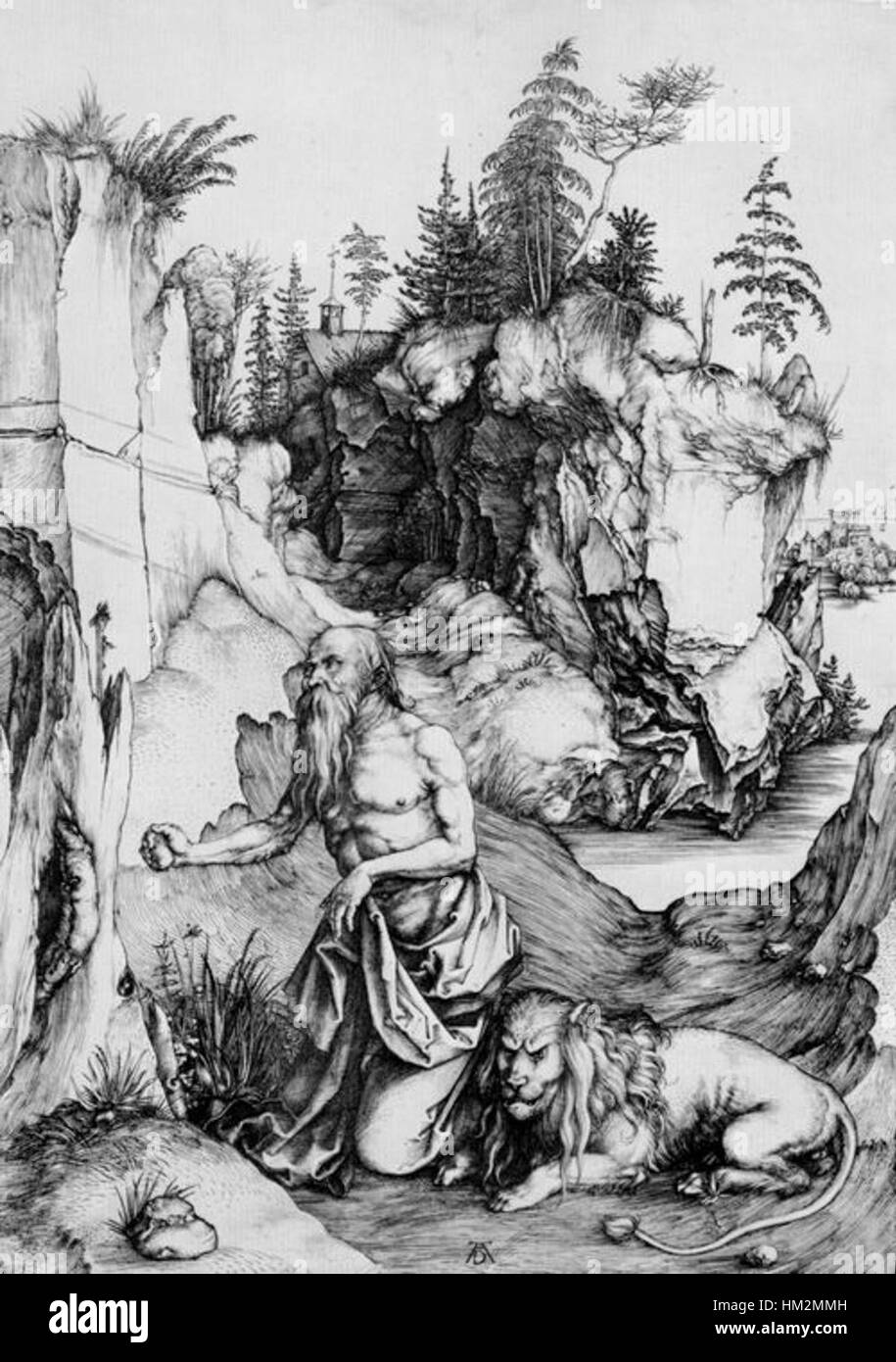 The painting 'Hl. Hieronymus' depicts Saint Jerome, a Christian scholar ...