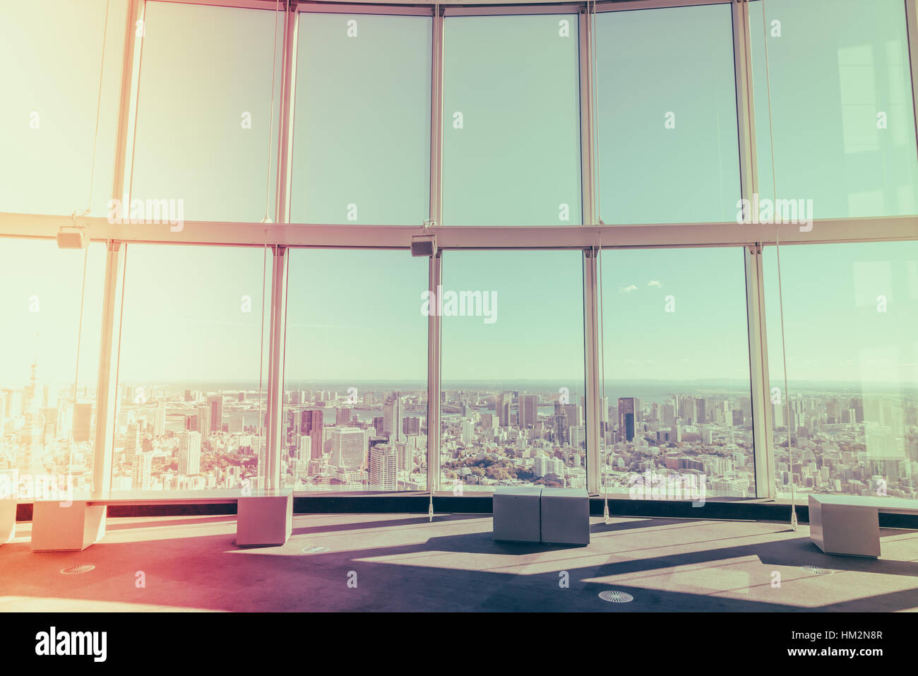 Observation windows in Tokyo with views of skyscrapers Japan ( Filtered ...