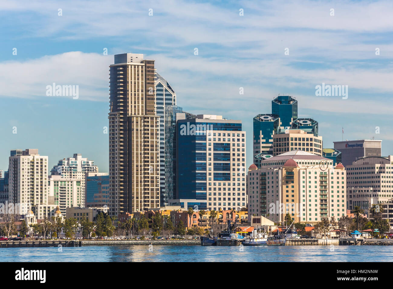 downtown san diego california waterfront skyline Stock Photo - Alamy