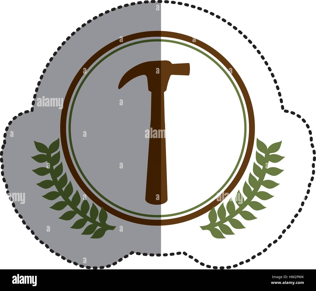 Color sticker hammer tool vector hi-res stock photography and images ...