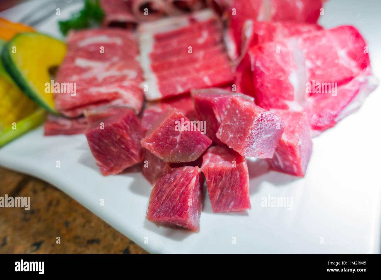 Uncooked raw fresh beef Stock Photo - Alamy