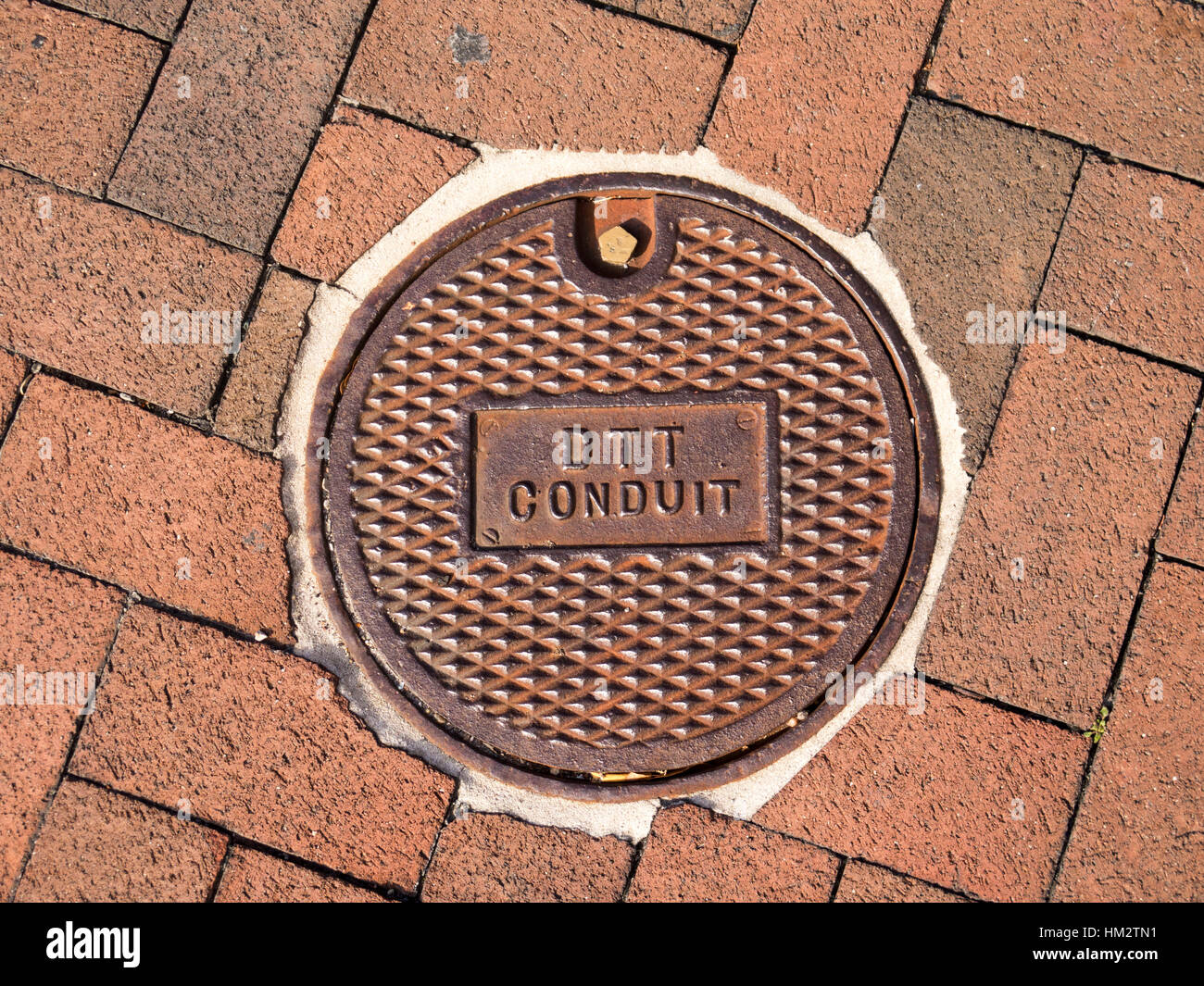 DTT conduit cover Stock Photo - Alamy
