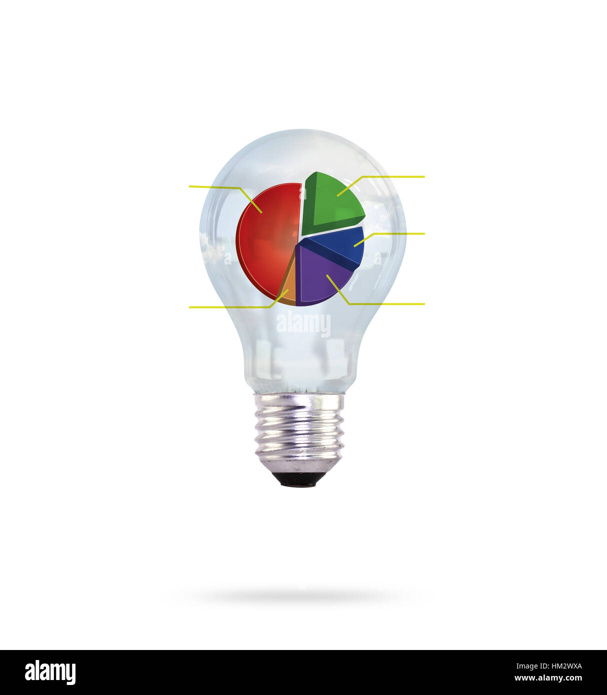 light bulb with financial charts Stock Photo - Alamy