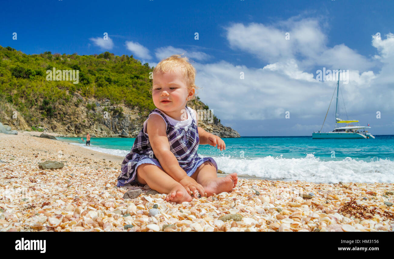 Picking Up Shells On Beach High Resolution Stock Photography and Images ...