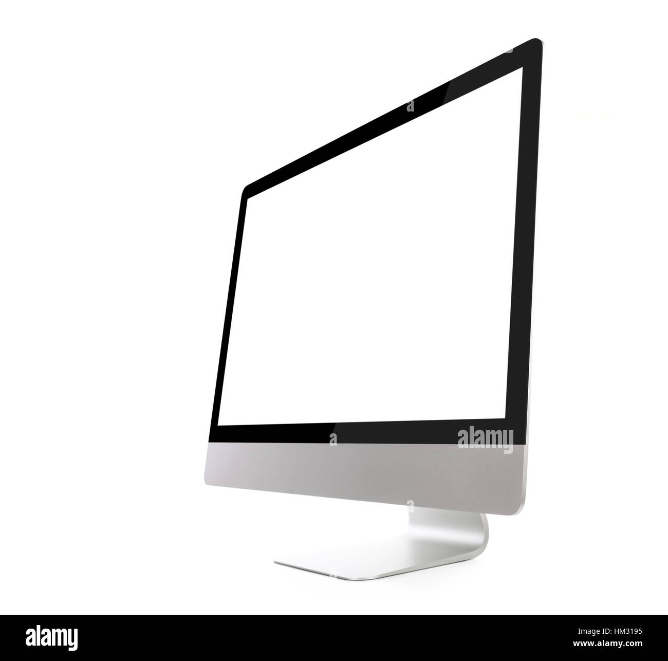 Computer display isolated on white background Stock Photo - Alamy