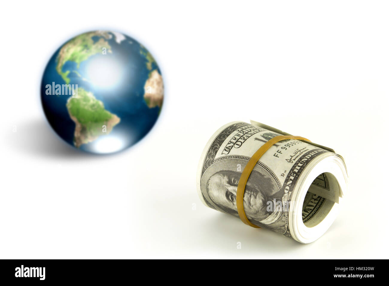 Dollar and earth (Elements of this image furnished by NASA Stock Photo ...