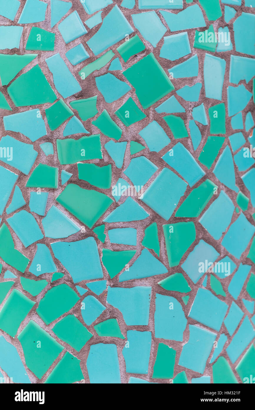 Teal Mosaic Tile Texture in Varying Shades Stock Photo - Alamy