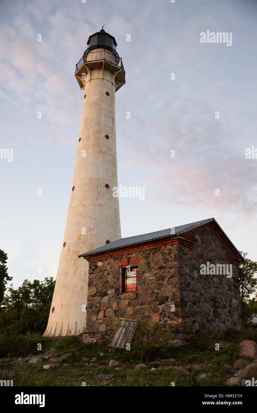 White lighthouse, Kihnu Island, Estonia Stock Photo - Alamy