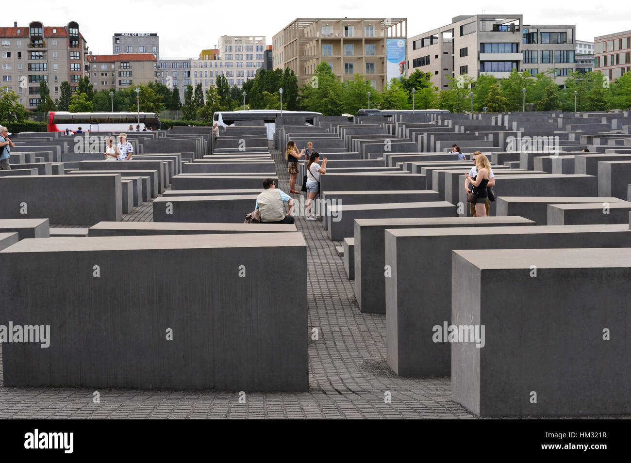 Holocaust Memorial made of blocks of stones in Berlin by Peter Eisenman ...
