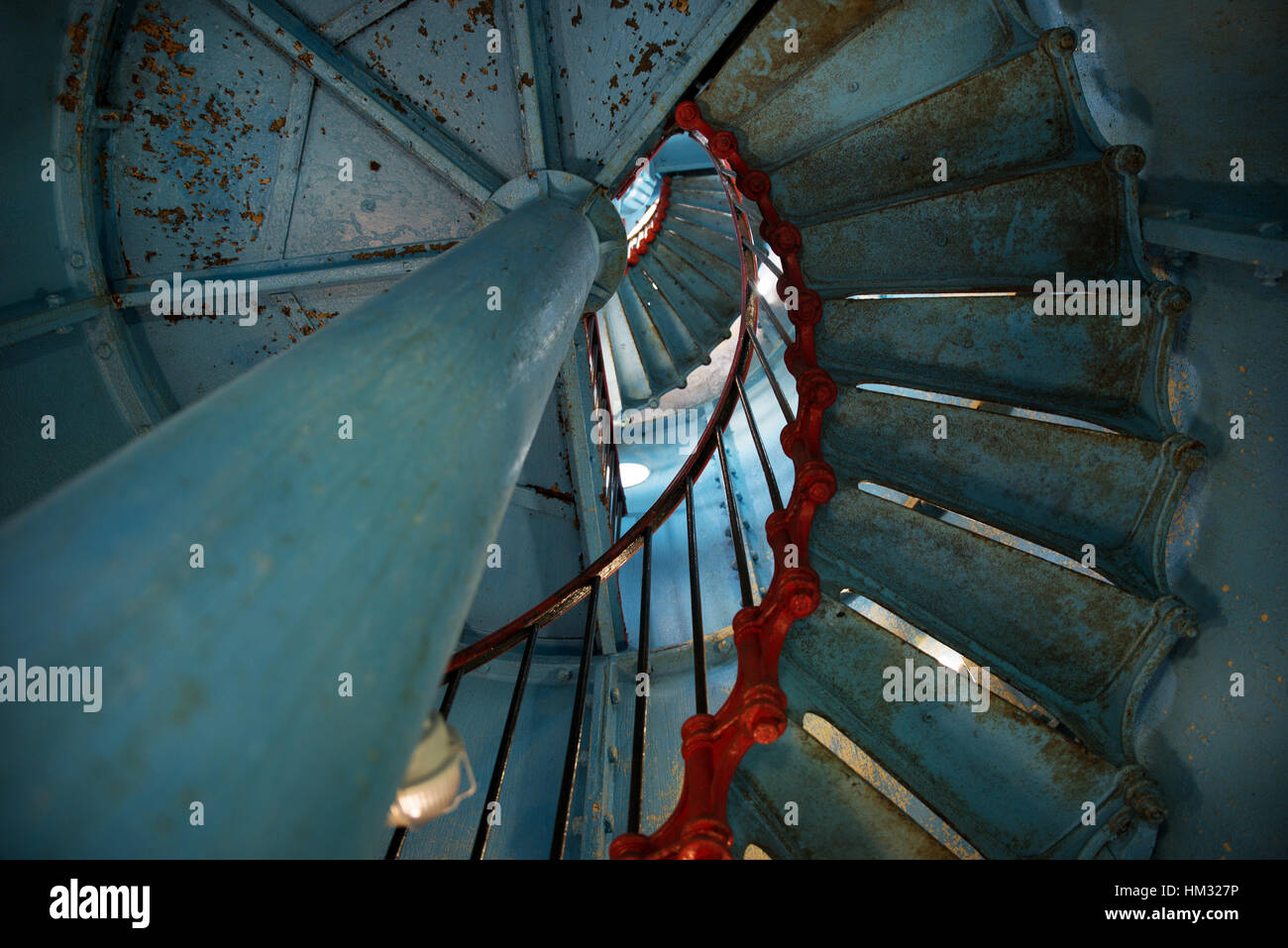 Internal stairs of the lighthouse, Kihnu Island, Estonia Stock Photo ...