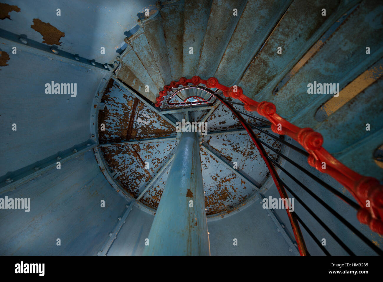 Internal stairs of the lighthouse, Kihnu Island, Estonia Stock Photo ...