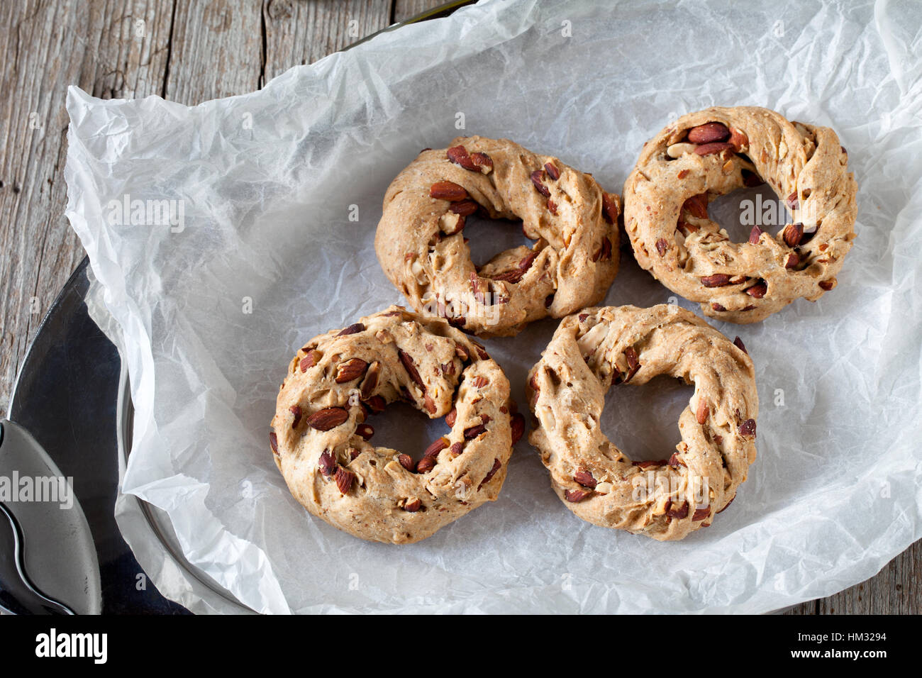 Tray With Taralli Cookies Stock Photo - Alamy