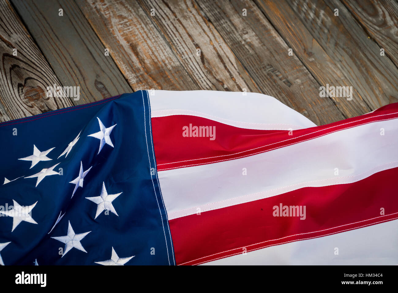 American flag on wood background Stock Photo - Alamy
