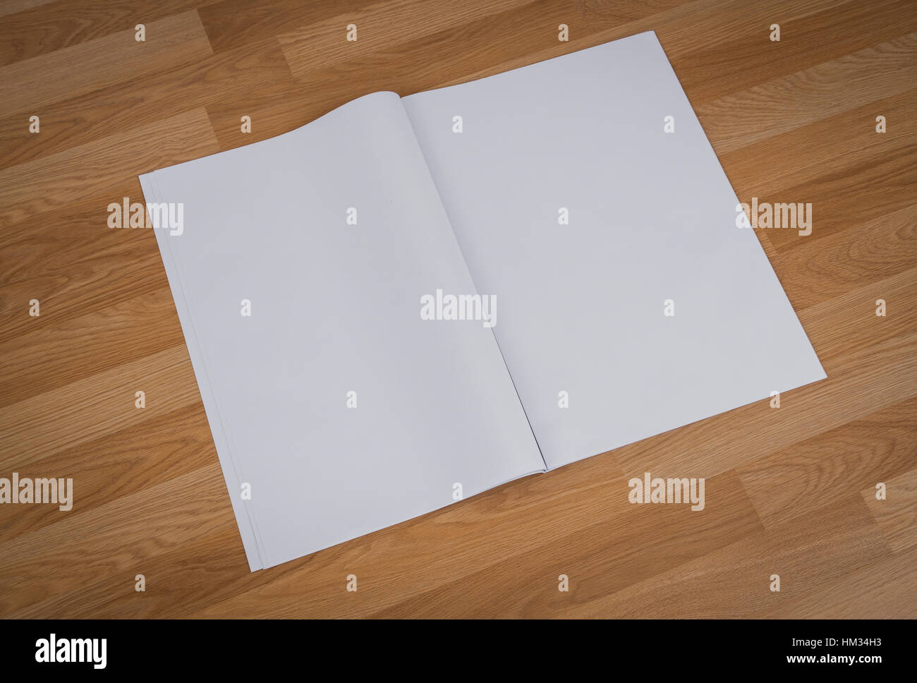 Blank Newspaper with empty space mock up on wood background Stock Photo ...