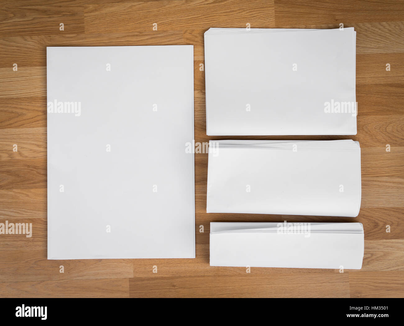 Blank Newspaper with empty space mock up on wood background Stock Photo ...