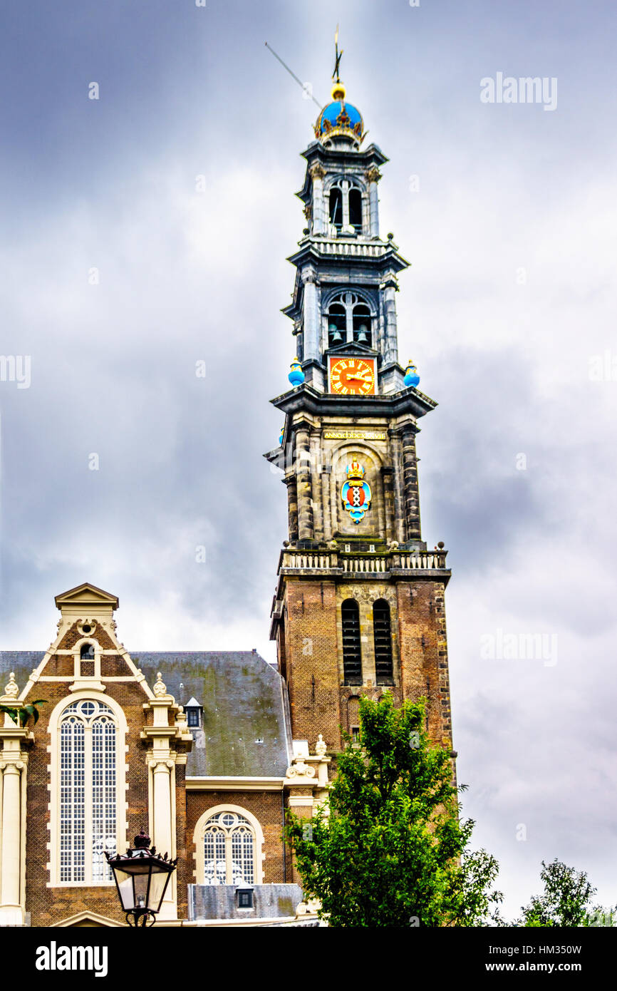 The 85m/275ft high Westerkerk Tower, built in 1638, dominates above the ...