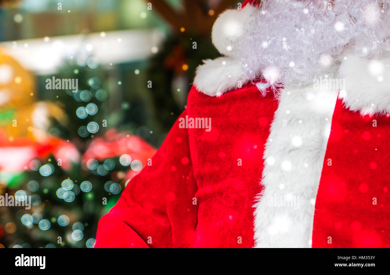 Santa costume Christmas background Stock Photo - Alamy