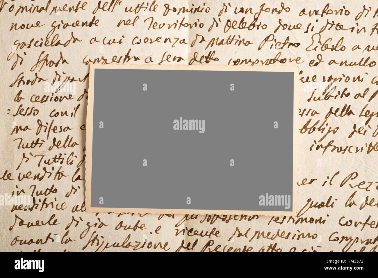 Letter and picture with clipping path Stock Photo - Alamy