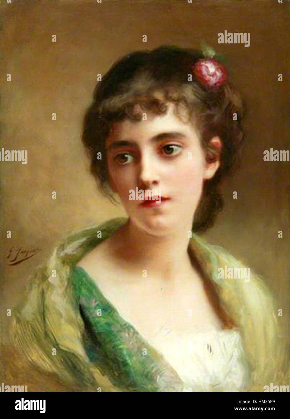 Gustave Jean Jacquet’s 'Head of a Girl' is an intimate and detailed ...