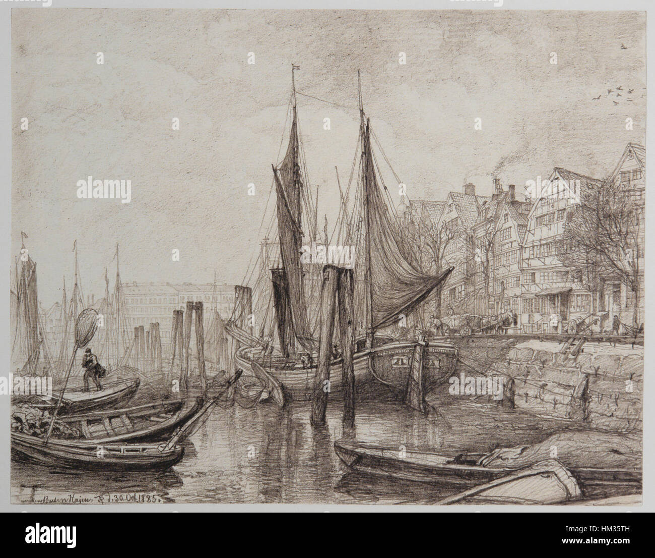 Hamburg port 19th century hi-res stock photography and images - Alamy