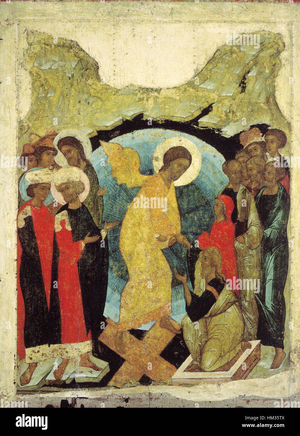 The 'Harrowing of Hell' by Vasilyevskiy Chin, dated 1408, is a ...