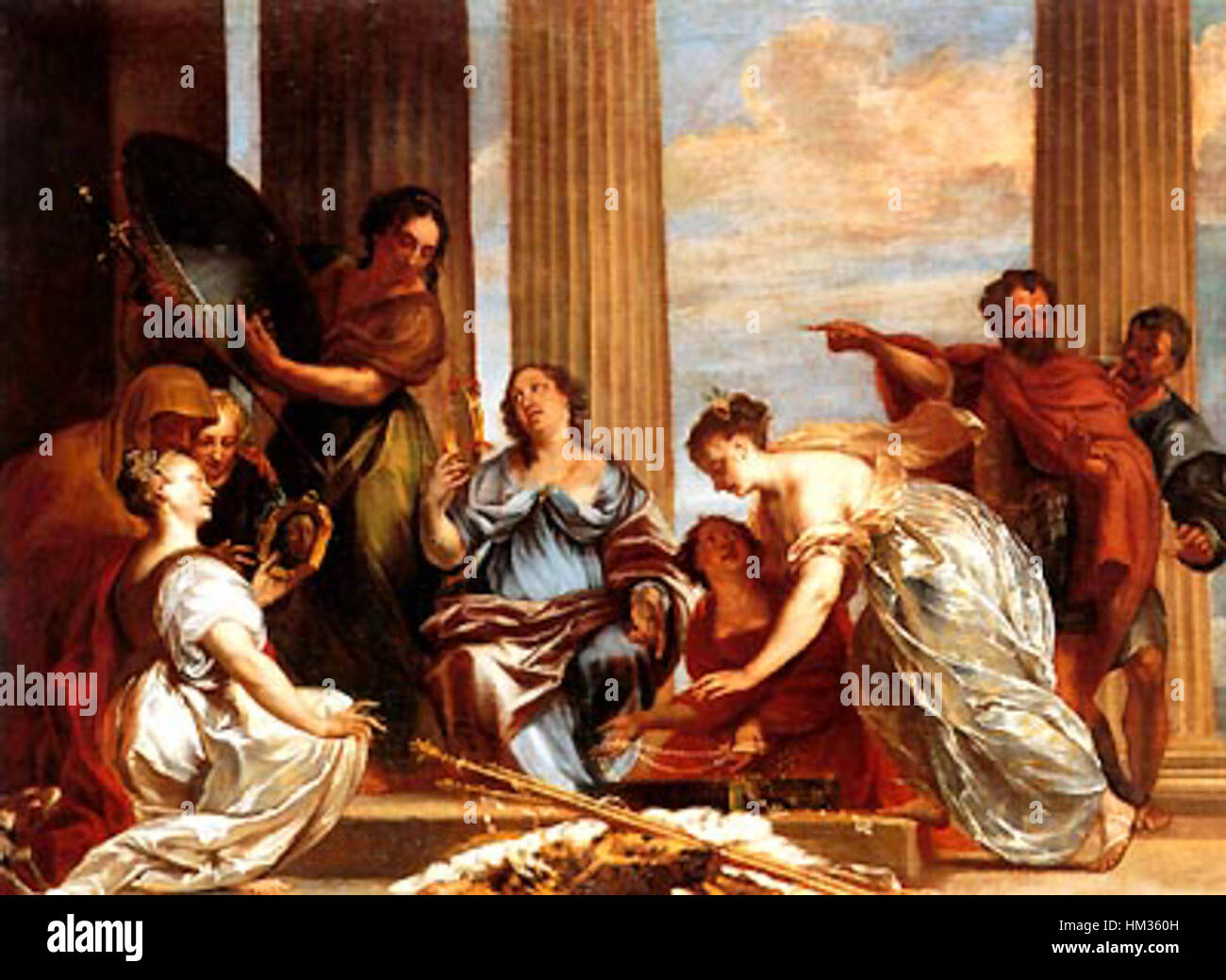 Jan Boeckhorst’s painting illustrates the moment from Greek mythology ...