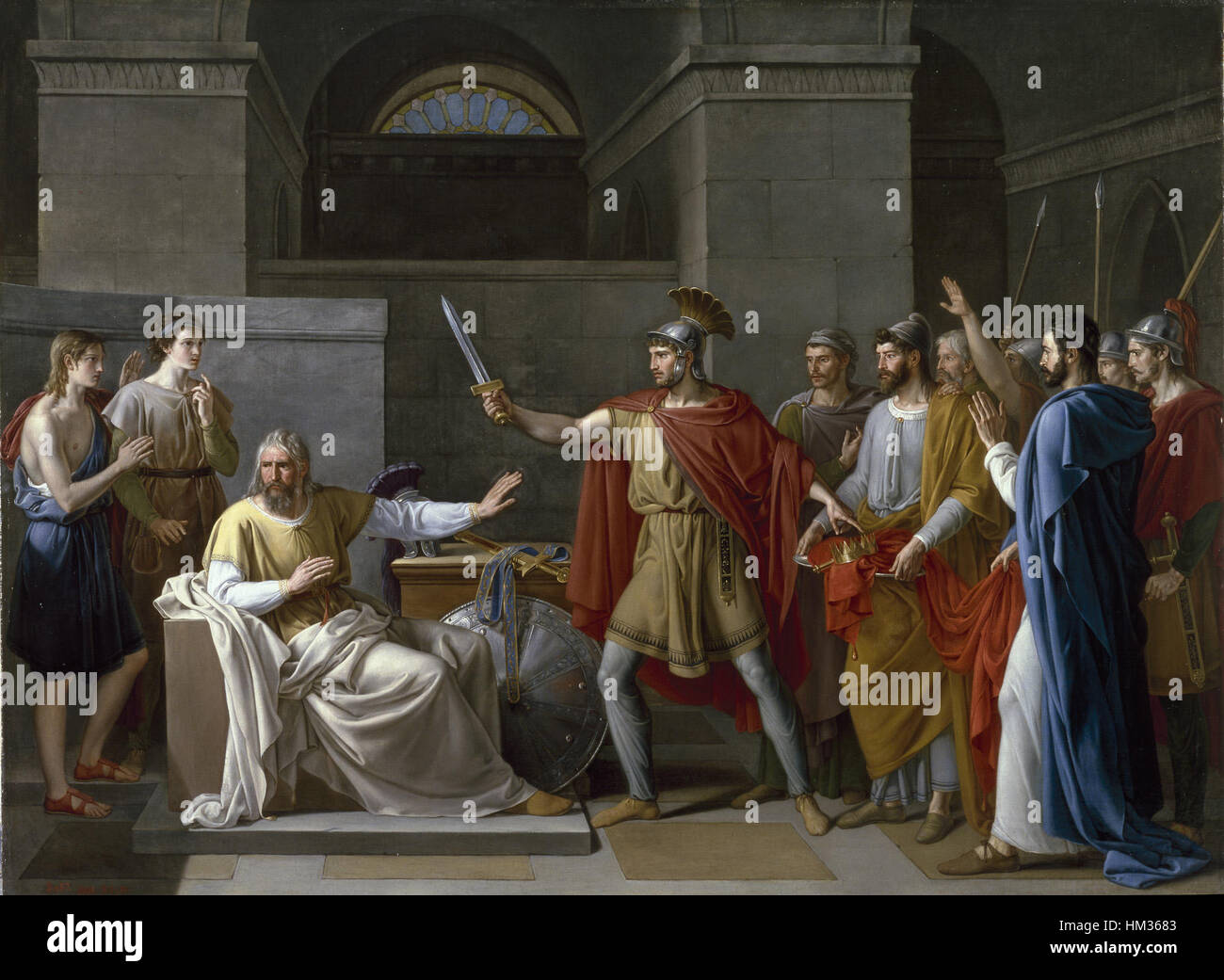 Juan Antonio Ribera's painting 'Wamba renunciando a la corona' (1819 ...