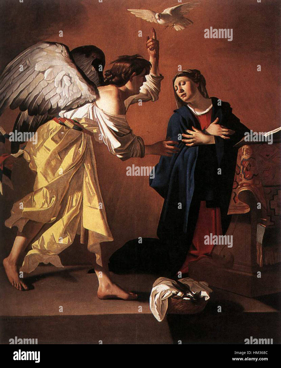 Jan Janssens' 'The Annunciation' depicts the biblical moment when the ...