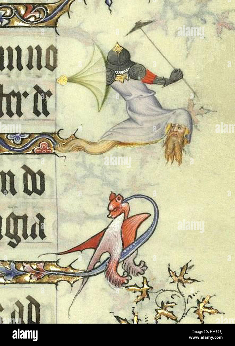 A page from the 'Grandes Heures de Jean de Berry' showing grotesque ...