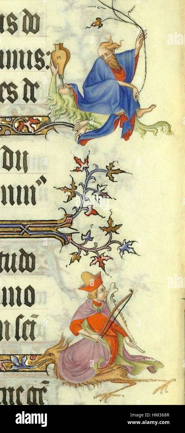 This illuminated manuscript page from the 'Grandes Heures de Jean de ...