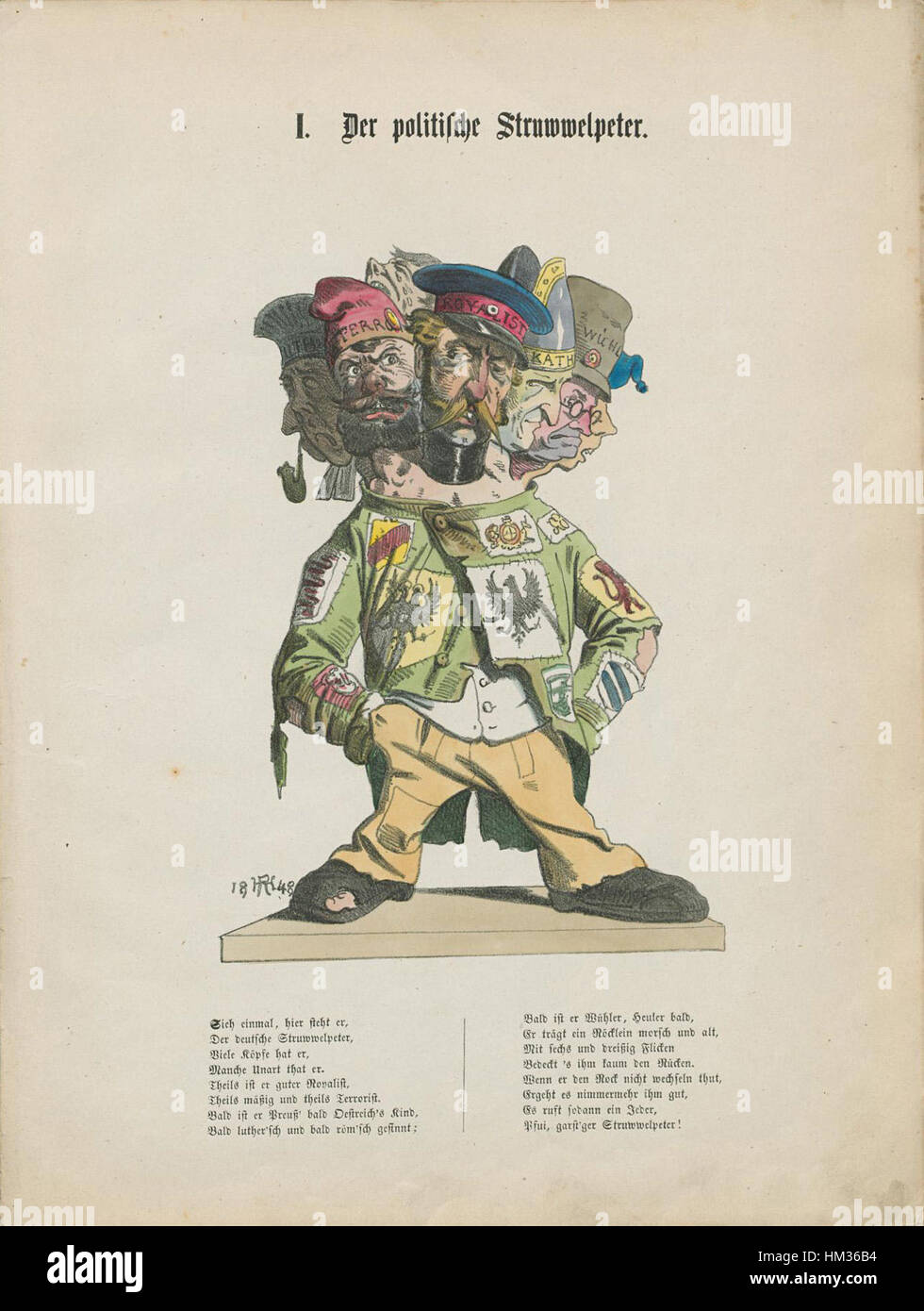An illustration by Henry Ritter from the political satire 'Der ...