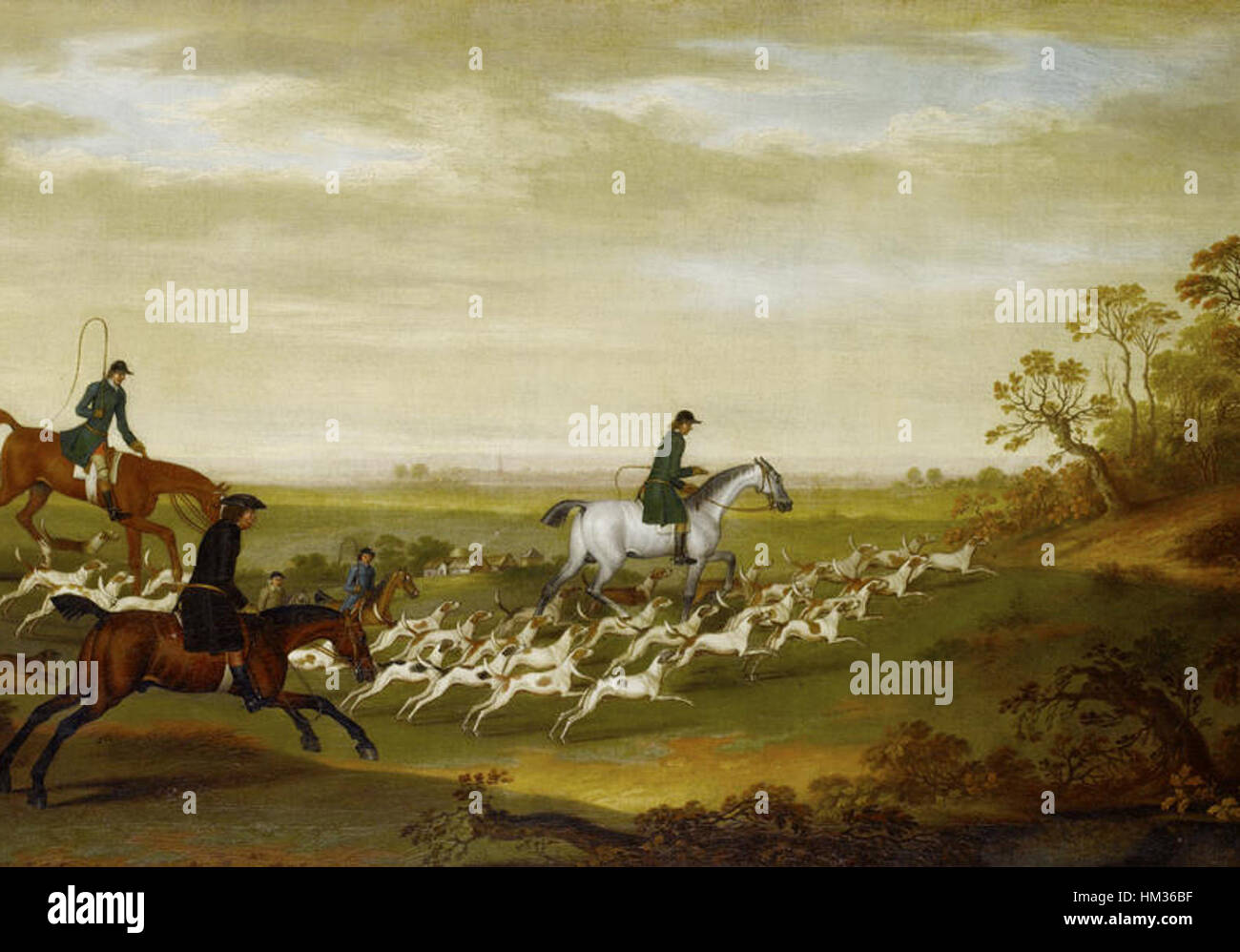 James Seymour's 1750 painting 'Huntsmen and their Hounds' showcases a ...