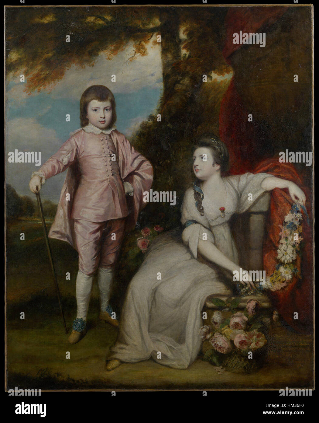 Joshua Reynolds portrait of George and Elizabeth Capel 1768 Stock Photo ...
