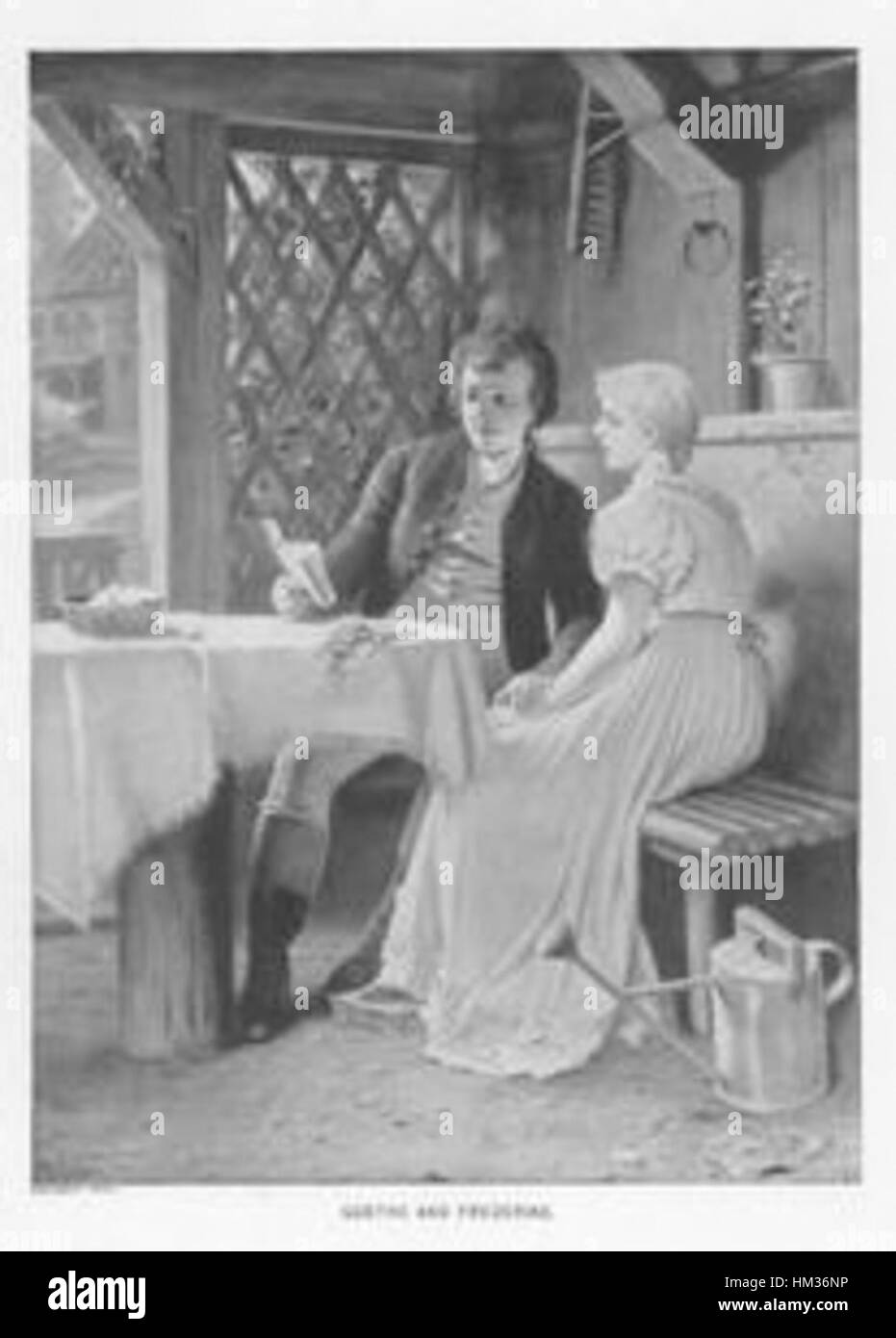 This engraving by Hermann von Kaulbach depicts the famous German writer Johann Wolfgang von ...