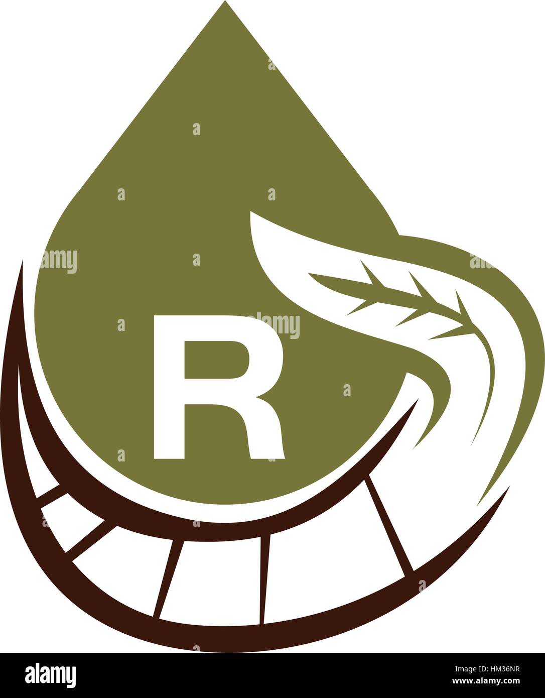 R leaf Stock Vector Images - Alamy