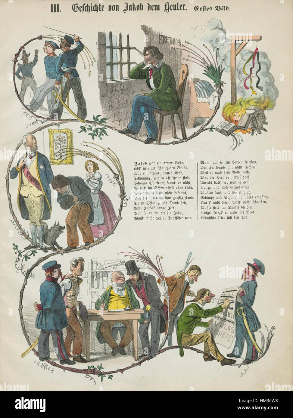 Henry Ritter’s painting, 'Geschichte von Jakob dem Heuler 1,' depicts a ...