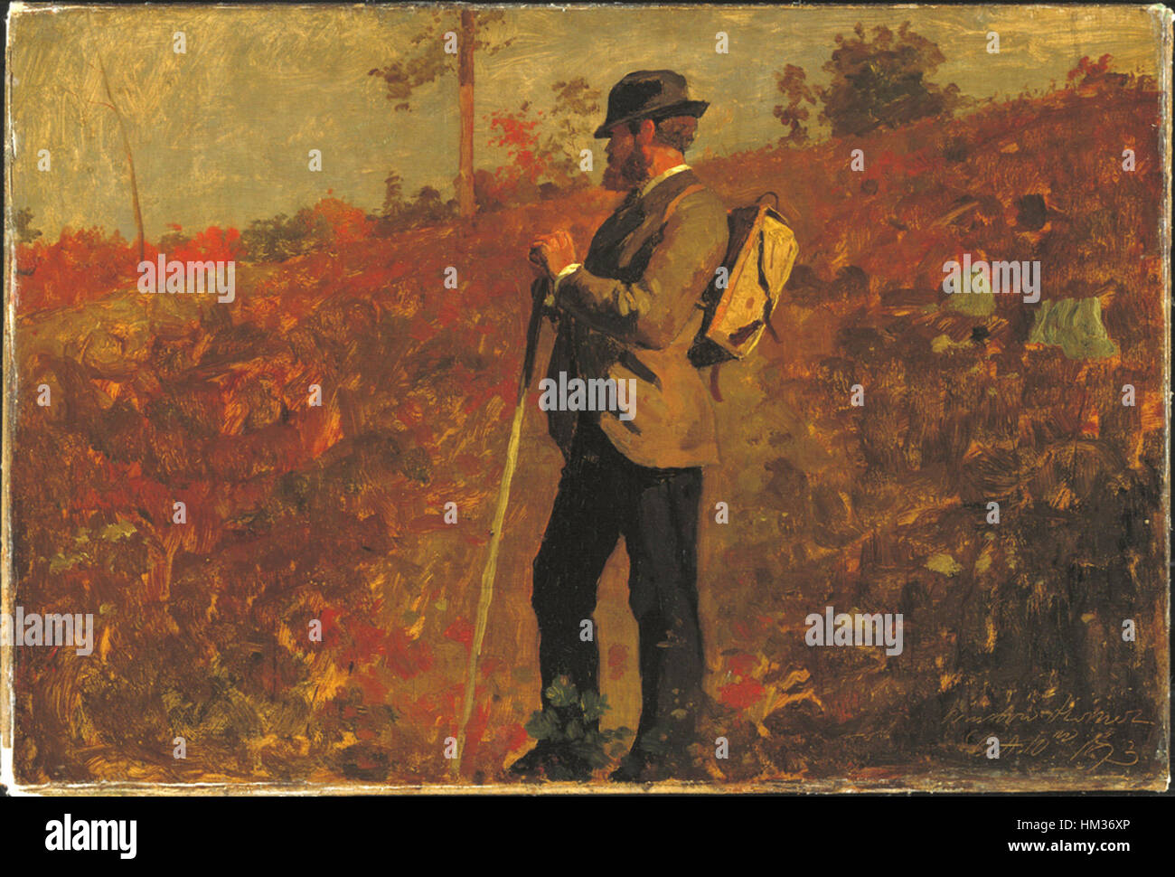 'Man with a Knapsack' by Winslow Homer is a 19th-century painting ...