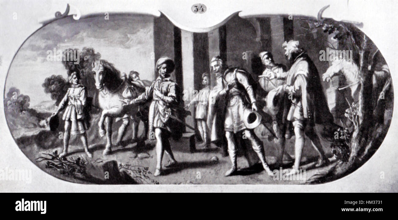 Jacopo Vignali's painting, 'Michelangelo is Reached by the Messengers ...