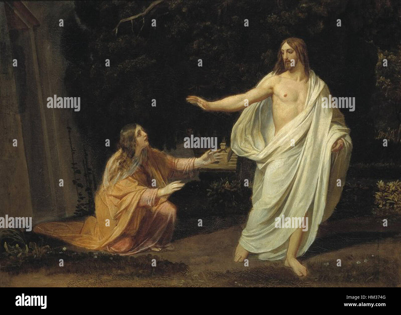 'Christ's Appearance to Mary Magdalene after the Resurrection' by Ivanov, painted in 1834 ...