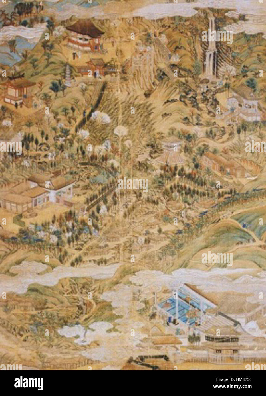 'Kenryuji-engi' (Hochiin Ogi) is a traditional Japanese painting ...