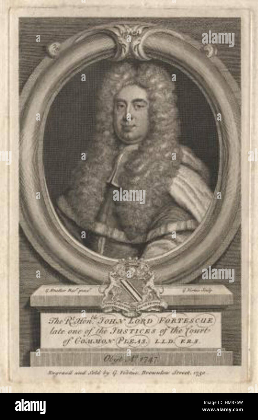 A portrait of John Fortescue Aland, Baron Fortescue of Credan, painted ...