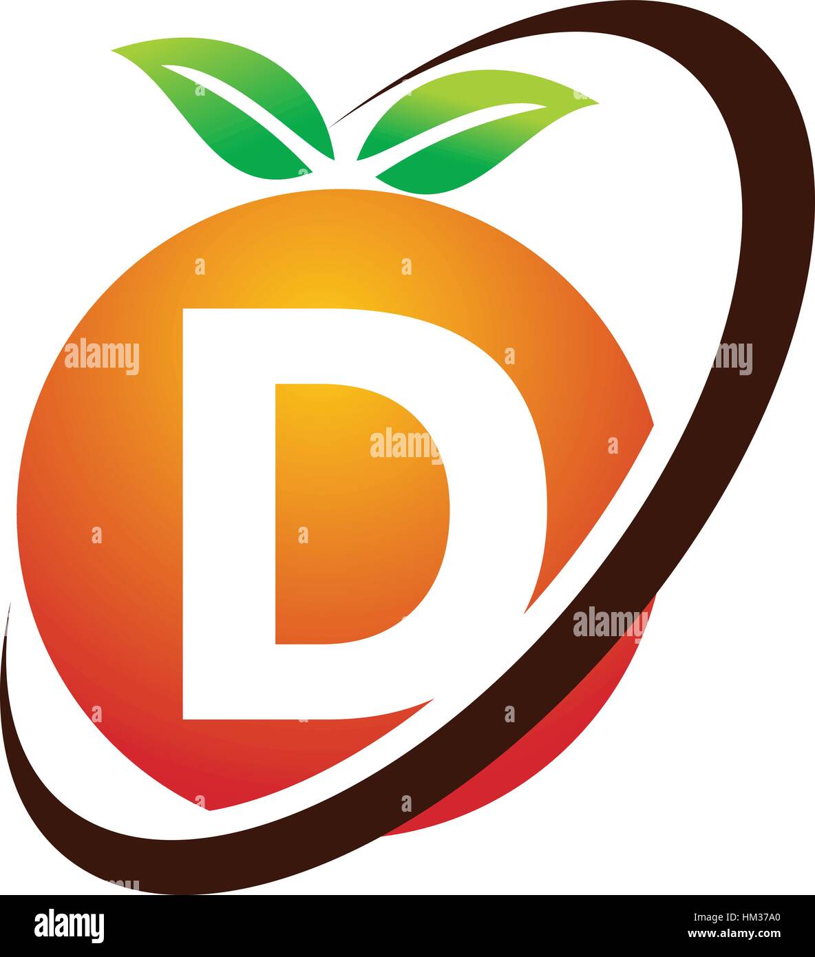 Orange Fruit Letter D Stock Vector Image & Art - Alamy