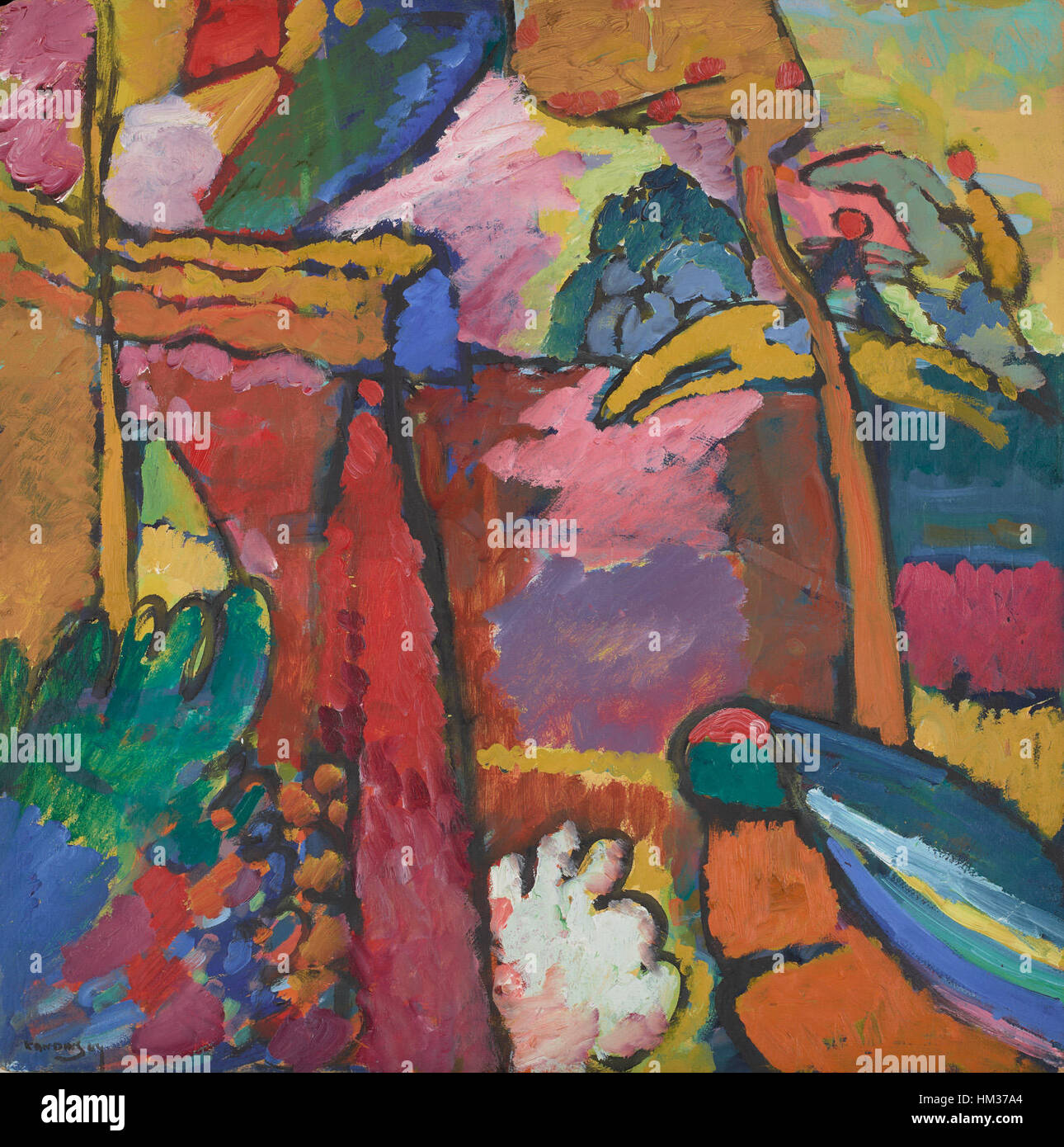 A study for 'Improvisation V' by Wassily Kandinsky, an abstract work ...