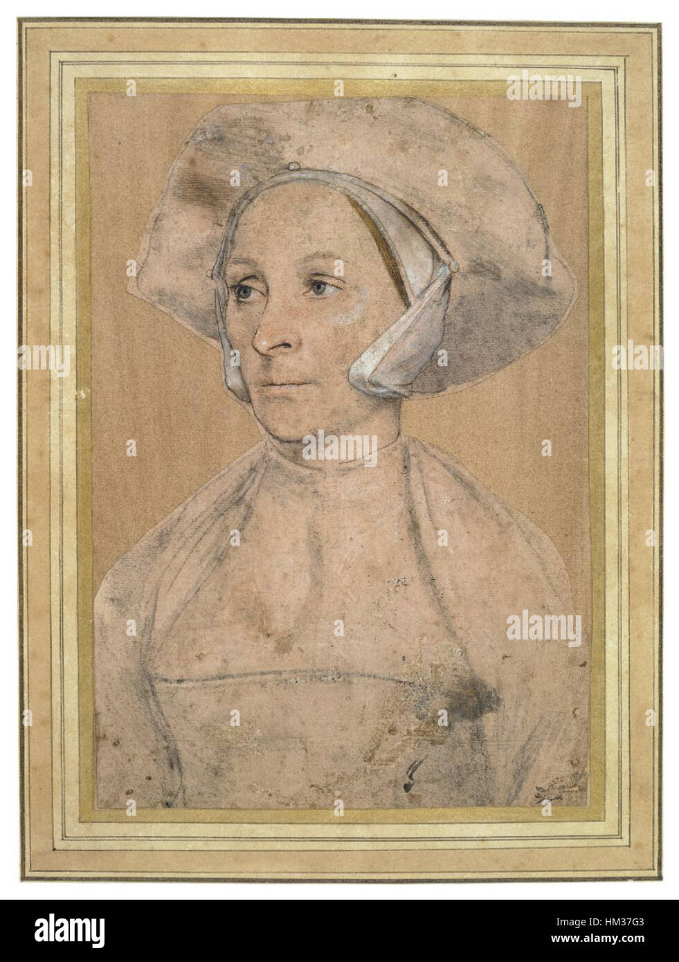 An artwork by Hans Holbein the Younger, depicting an unknown English ...