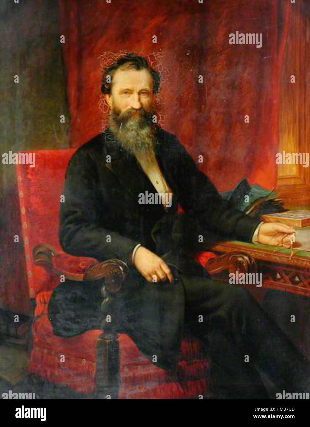 This 19th-century portrait of Isaac Holden, painted by Samuel Sidley ...