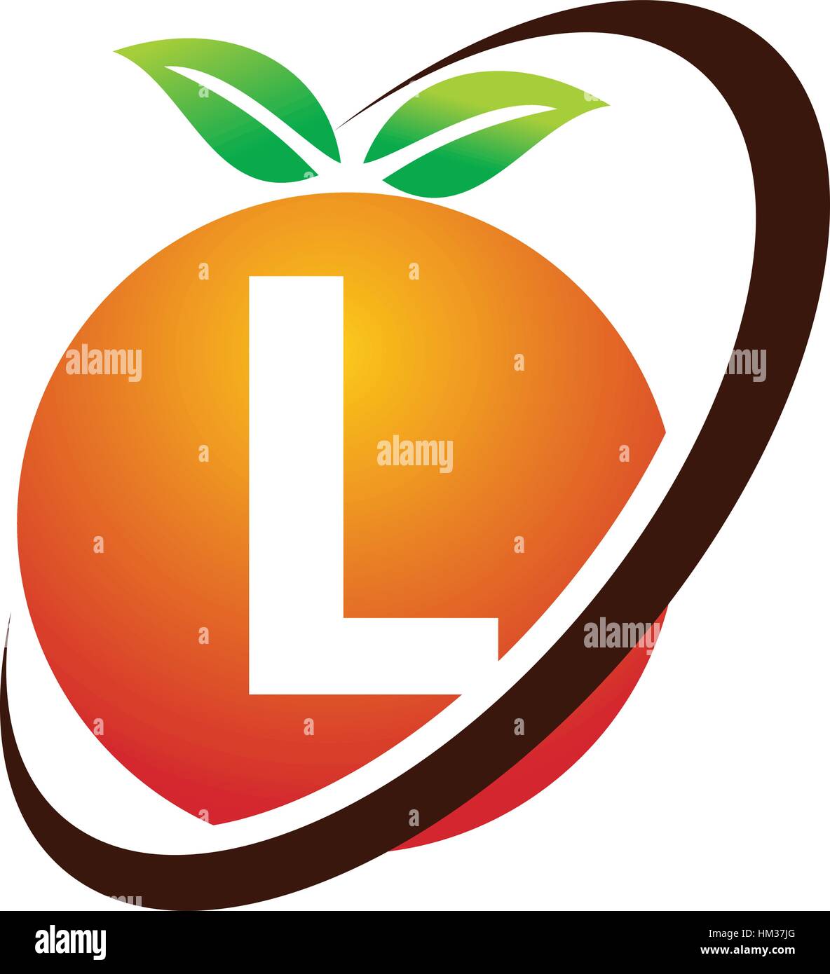 Orange Fruit Letter L Stock Vector Image & Art - Alamy
