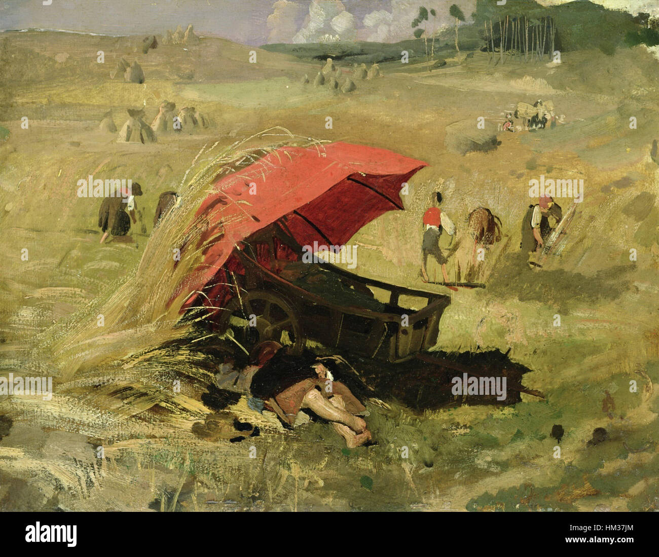 'Der rote Schirm' (The Red Parasol) by Franz von Lenbach, painted ...