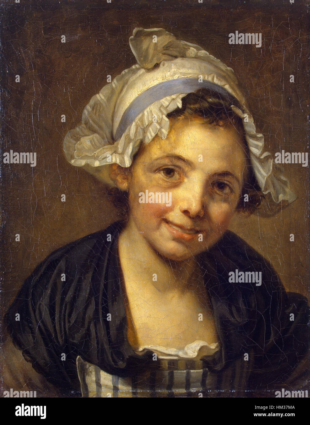 Jean-Baptiste Greuze’s 'Head of a Young Girl in a Bonnet' from the ...