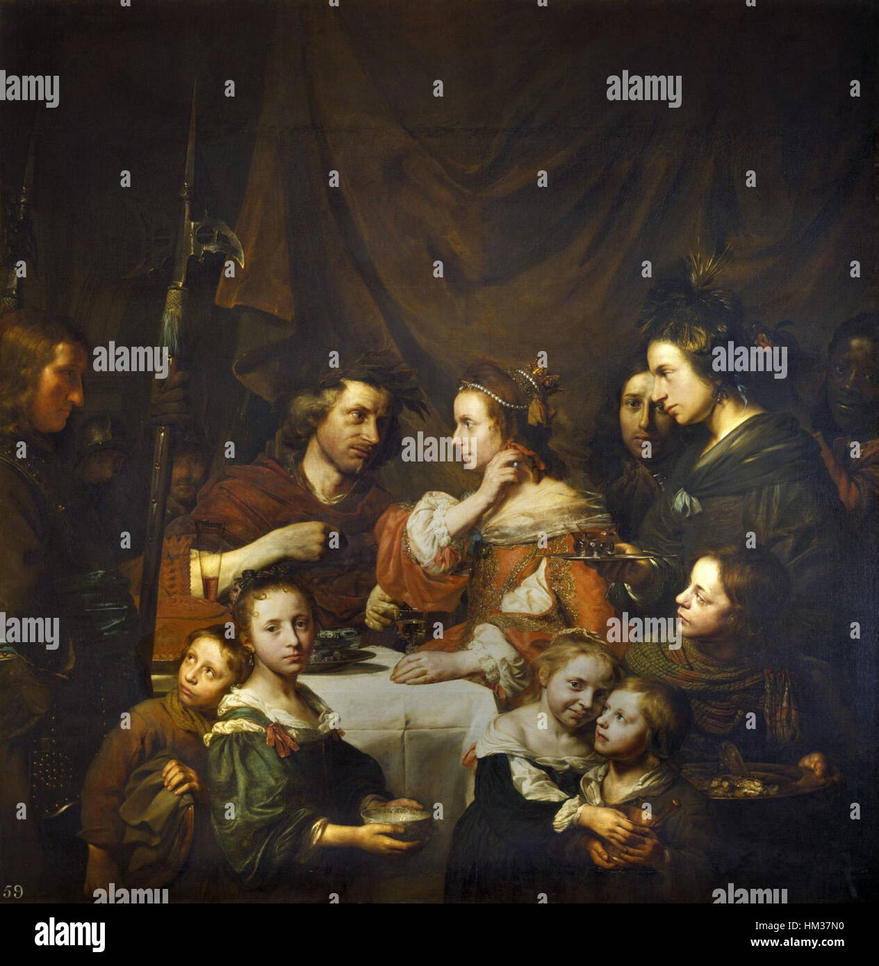 Jan de Bray’s 1652 painting, 'Cleopatra puts the pearl in the wine ...